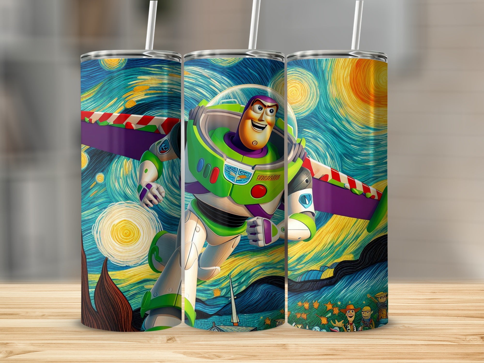 Toy Story Buzz Lightyear in Starry Night Tumblers – Tumbler Town